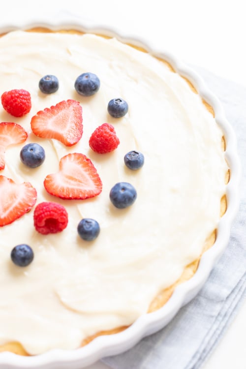 3 Ingredient Creamy Fruit Pizza Icing | Julie Blanner