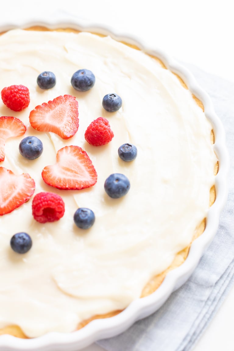3 Ingredient Creamy Fruit Pizza Icing | Julie Blanner