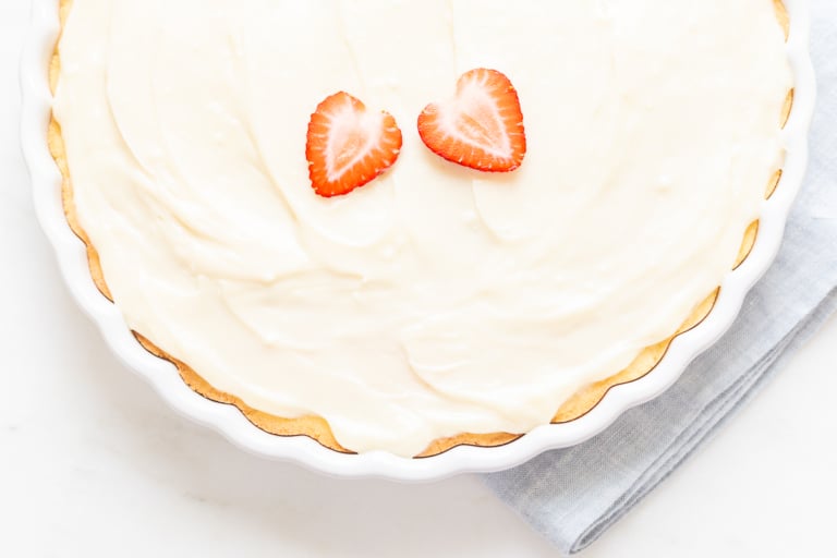 3 Ingredient Creamy Fruit Pizza Icing | Julie Blanner