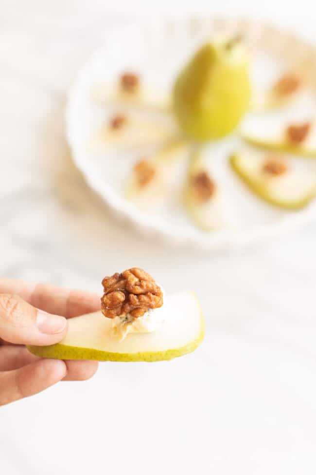 Easy Pear Appetizer A Healthy Holiday Appetizer | Julie Blanner