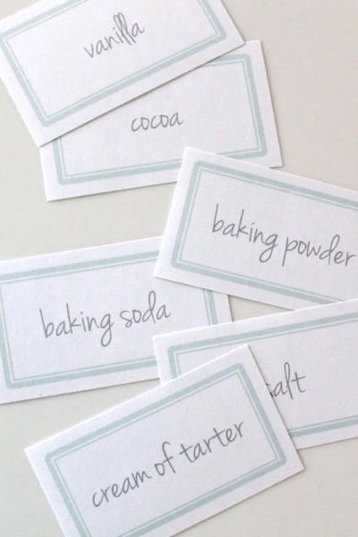 Baking and Spice Cabinet with Free Printable Spice Jar Labels