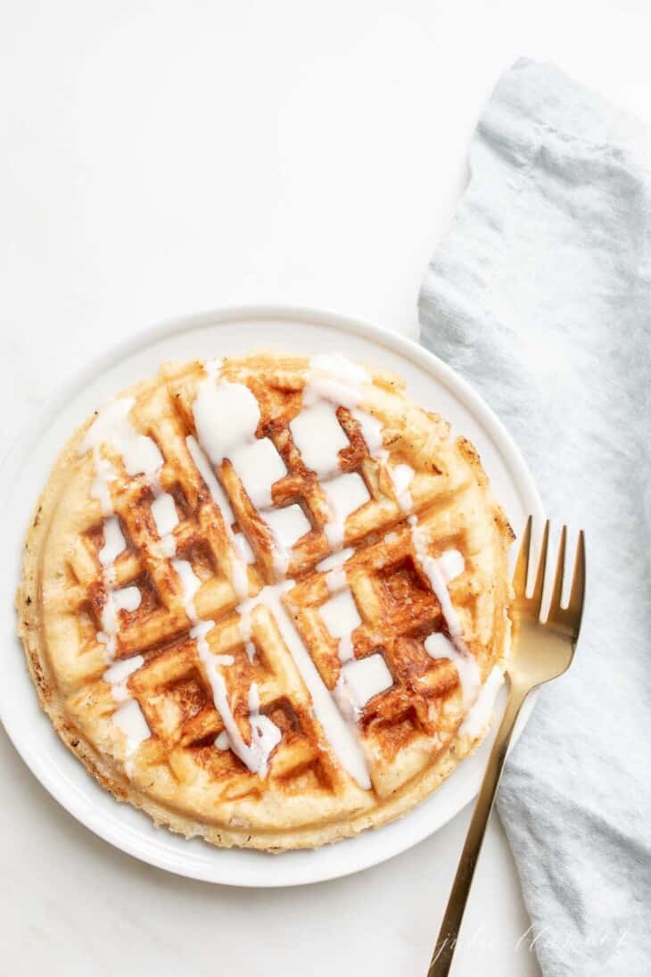 Authentic Belgian Waffle Recipe for Brunch | Julie Blanner