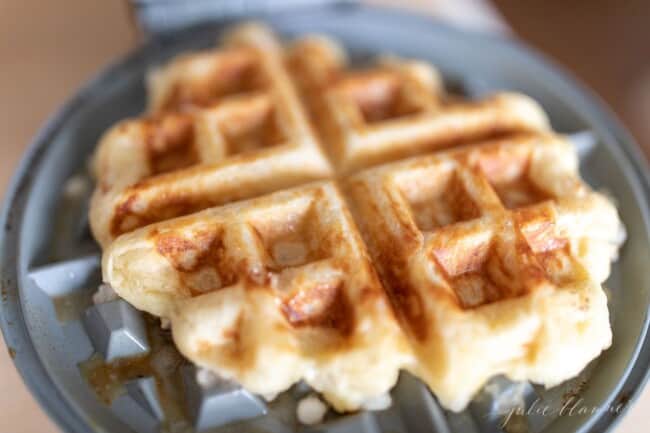 Authentic Belgian Waffle Recipe for Brunch | Julie Blanner