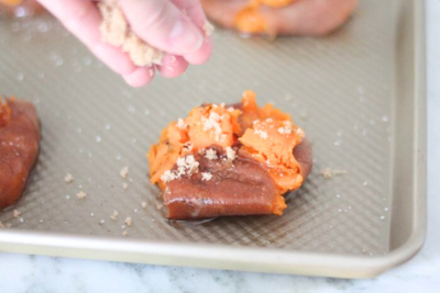 Easy Smashed Sweet Potatoes | Julie Blanner