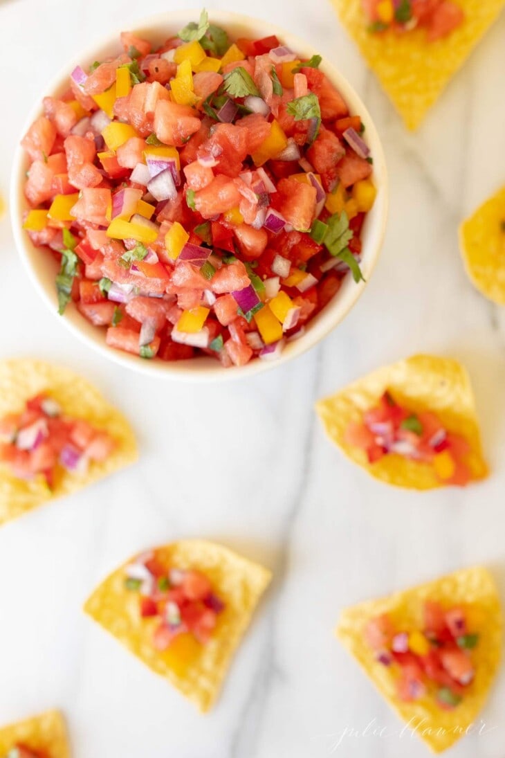 Watermelon Salsa (Easy Fruit Salsa Recipe)