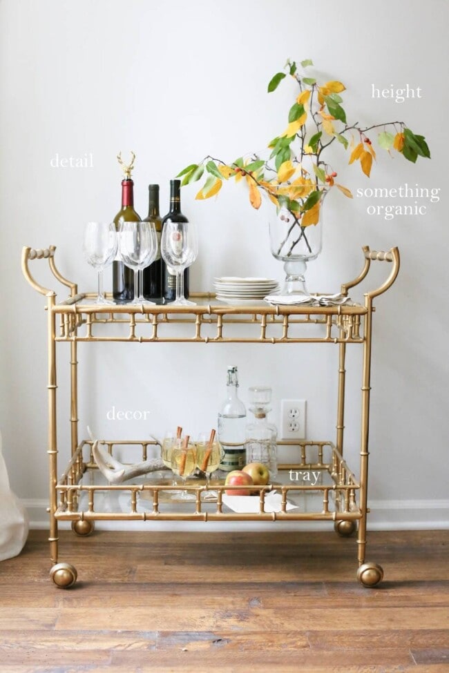 How to Style a Bar Cart for Any Season | Julie Blanner
