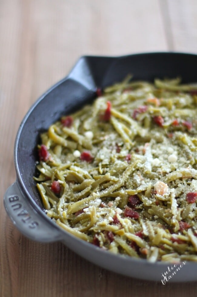 Firehouse Green Beans with Bacon | Julie Blanner