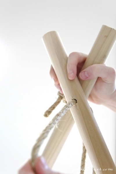 How to Make a Teepee Tent an Easy No Sew Project in less than an hour!