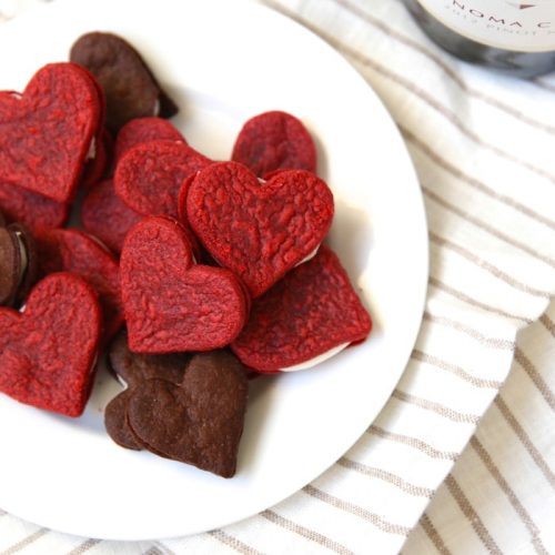 Red Velvet Sandwich Cookies aka Red Velvet Oreos | Julie Blanner