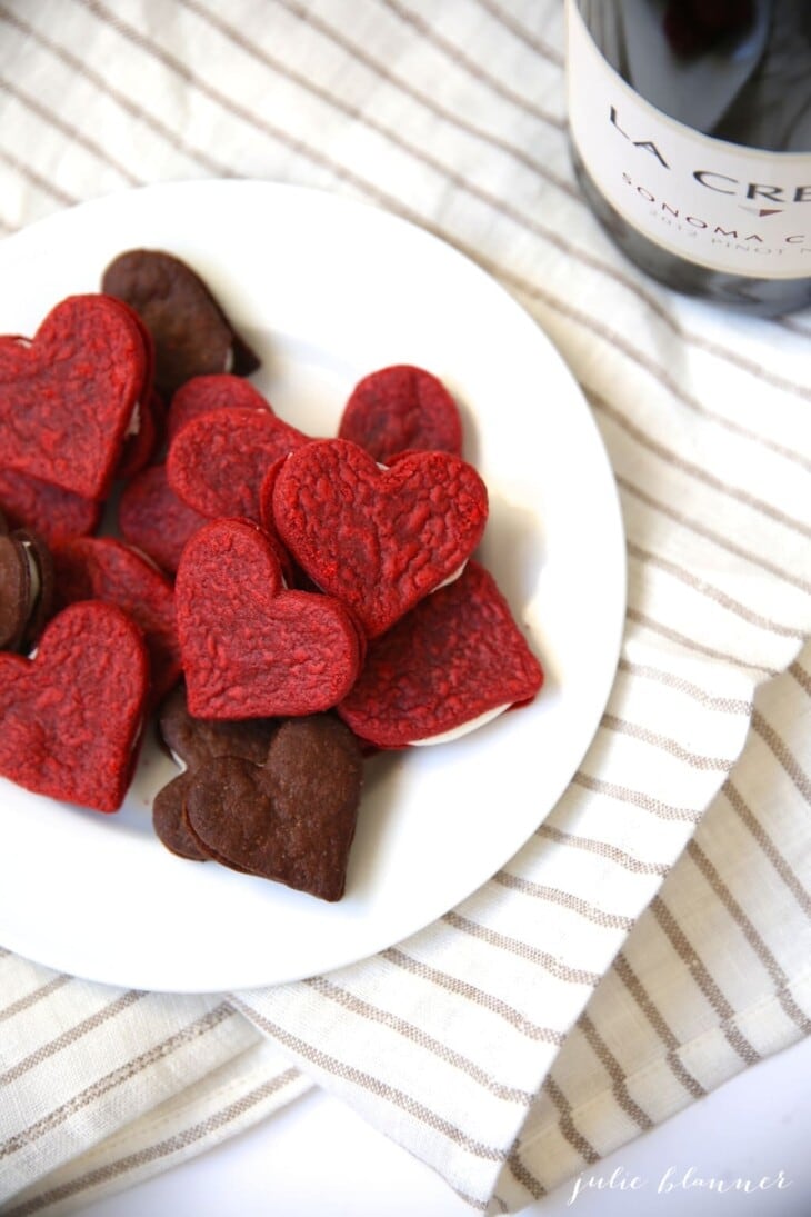 Red Velvet Sandwich Cookies aka Red Velvet Oreos | Julie Blanner