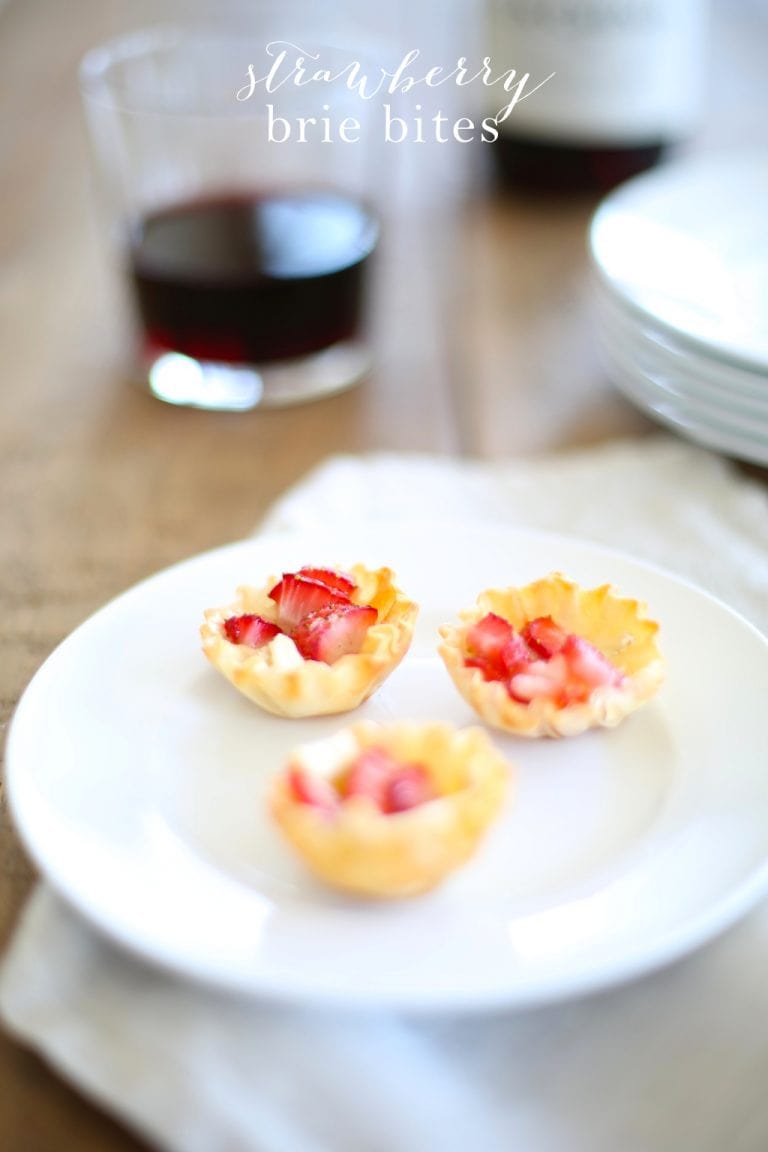 Strawberry Baked Brie Bites Easy Appetizer | Julie Blanner
