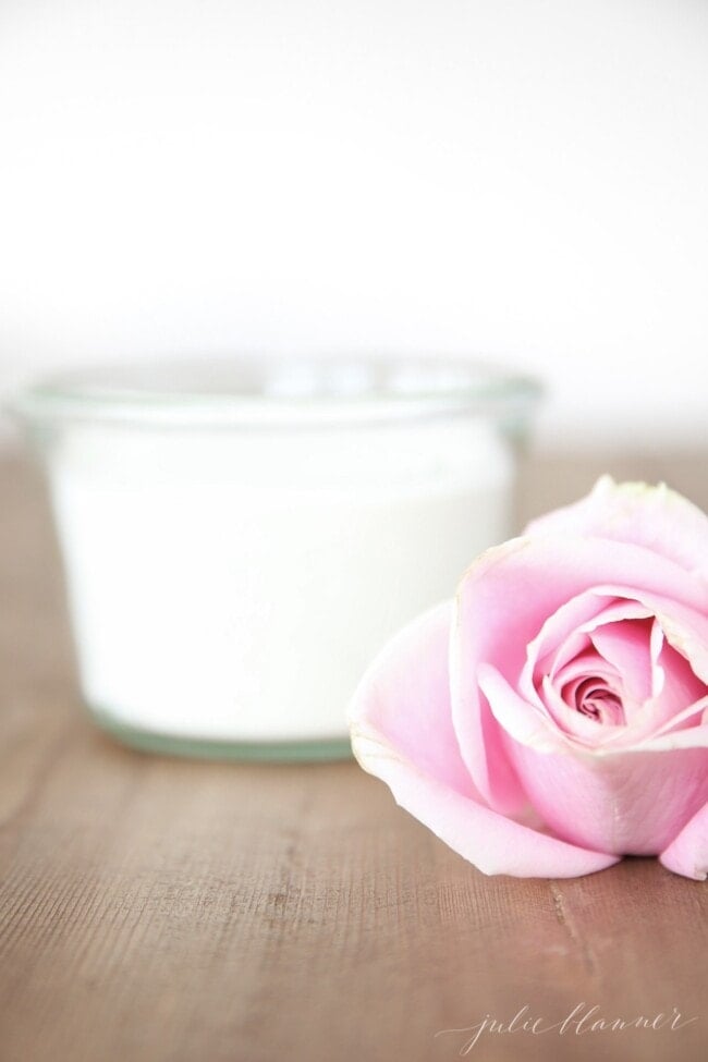 Homemade Natural Rose Milk Bath Recipe