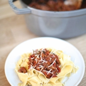 Braised Beef Ragu Recipe with Pappardelle | Julie Blanner