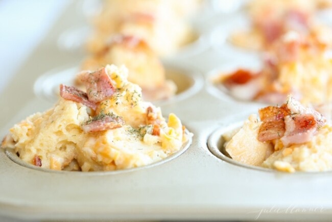 Perfectly Portioned Egg Strata Recipe | Julie Blanner