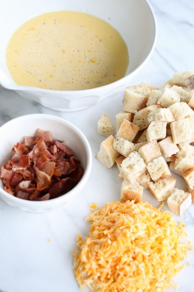 Perfectly Portioned Egg Strata Recipe | Julie Blanner