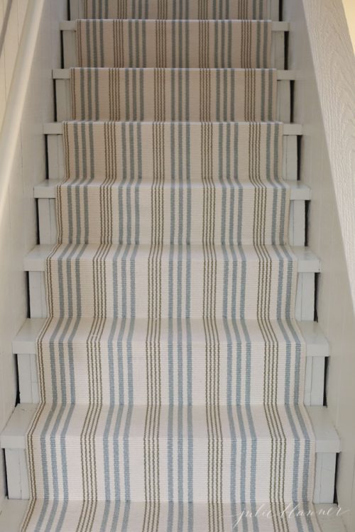 Easy DIY Staircase Makeover with Stair Runner Rugs | Julie Blanner