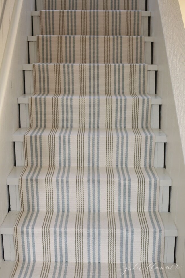 Easy DIY Staircase Makeover with Stair Runner Rugs | Julie Blanner