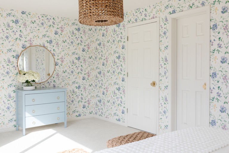 How to Decorate a Room with Dated Wallpaper | Julie Blanner