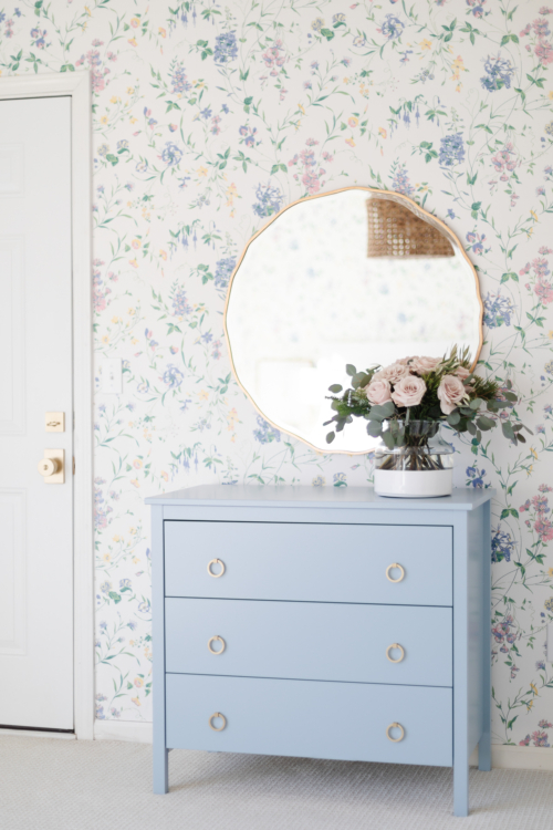 How to Decorate a Room with Dated Wallpaper | Julie Blanner