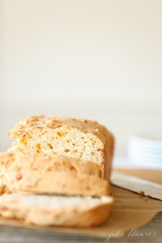 Easy Cheddar Beer Bread Recipe | Julie Blanner