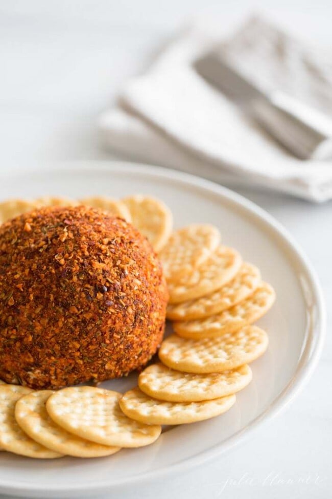Easy Cheese Ball Recipe {in 5 minutes, without a mix!}