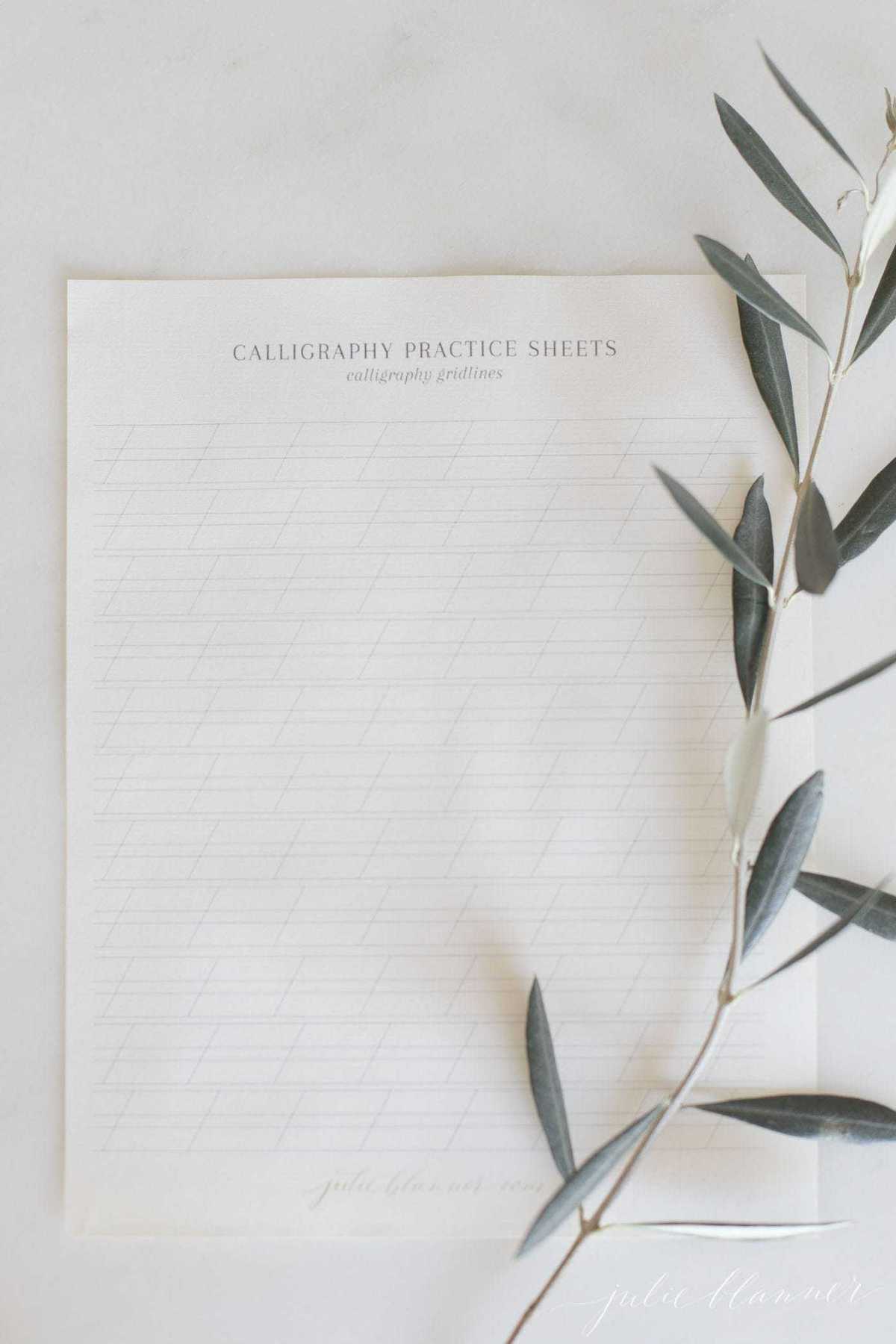 Calligraphy Paper And Free Calligraphy Practice Paper Download