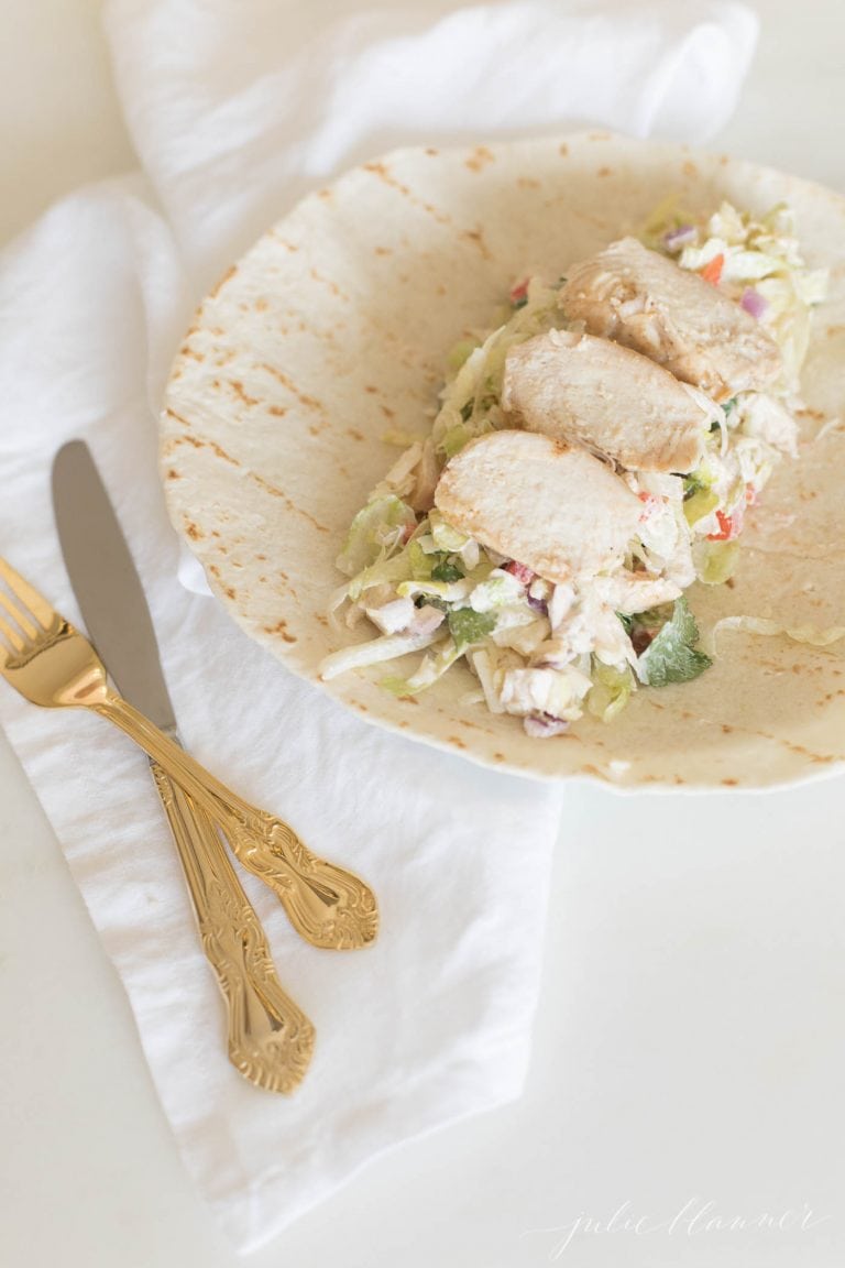 Easy Chicken Wrap Recipe | Julie Blanner