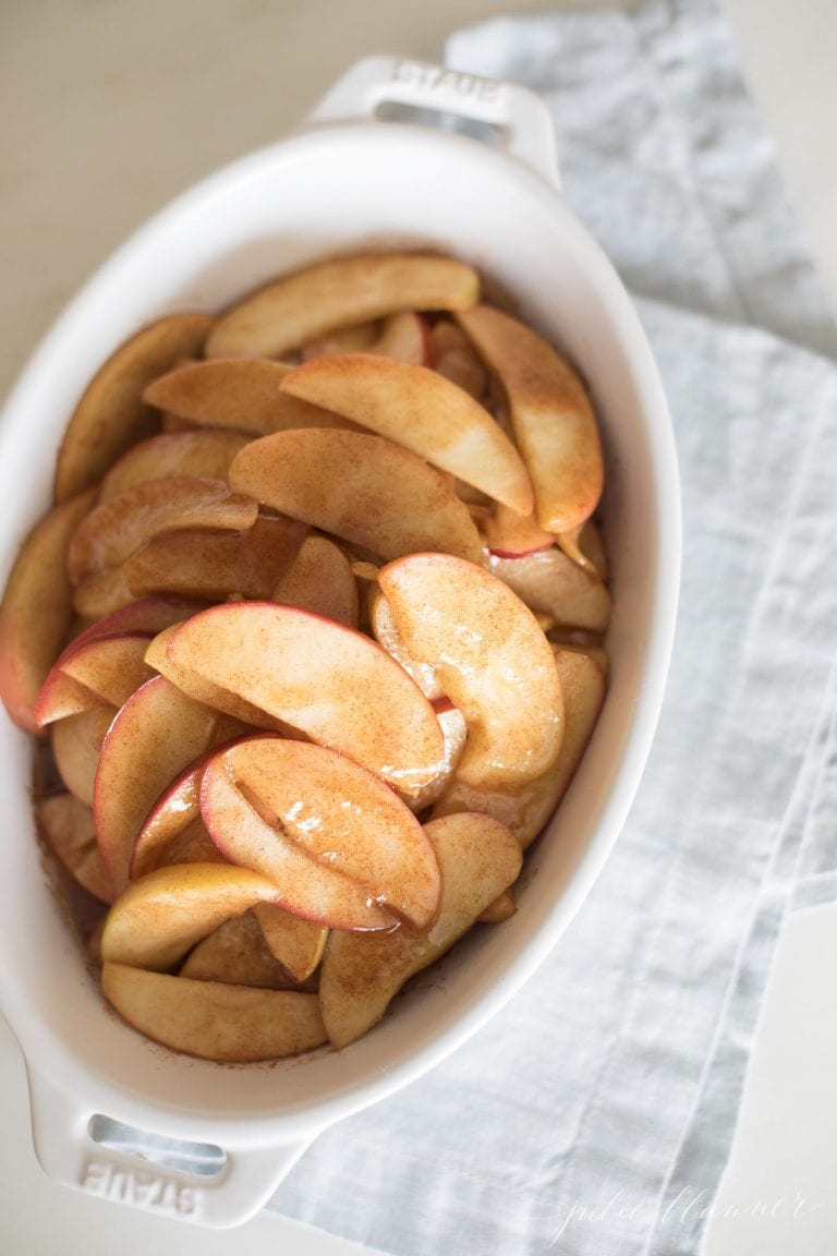 The Easiest Cinnamon Baked Apple Slices | Julie Blanner
