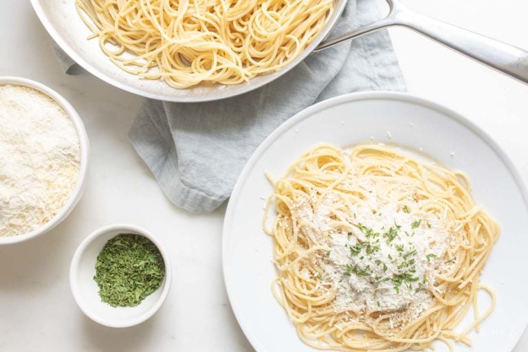 Old Spaghetti Factory Mizithra Cheese Spaghetti | Julie Blanner