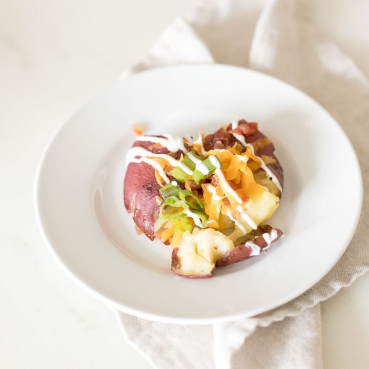 Loaded Smashed Red Potatoes