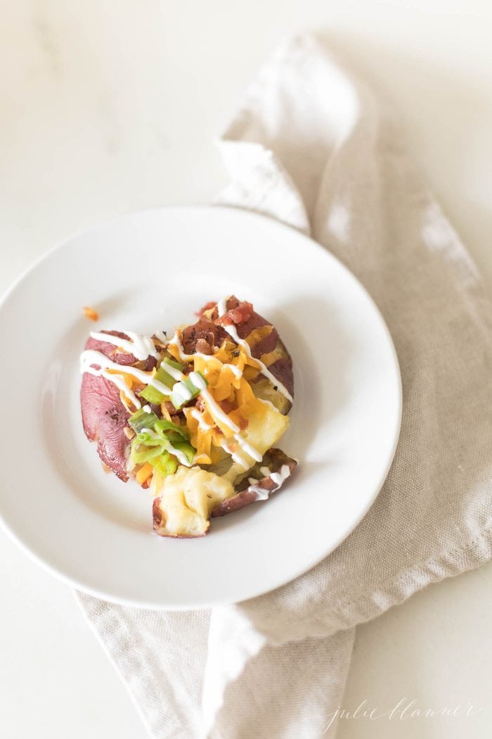 Loaded Smashed Red Potatoes