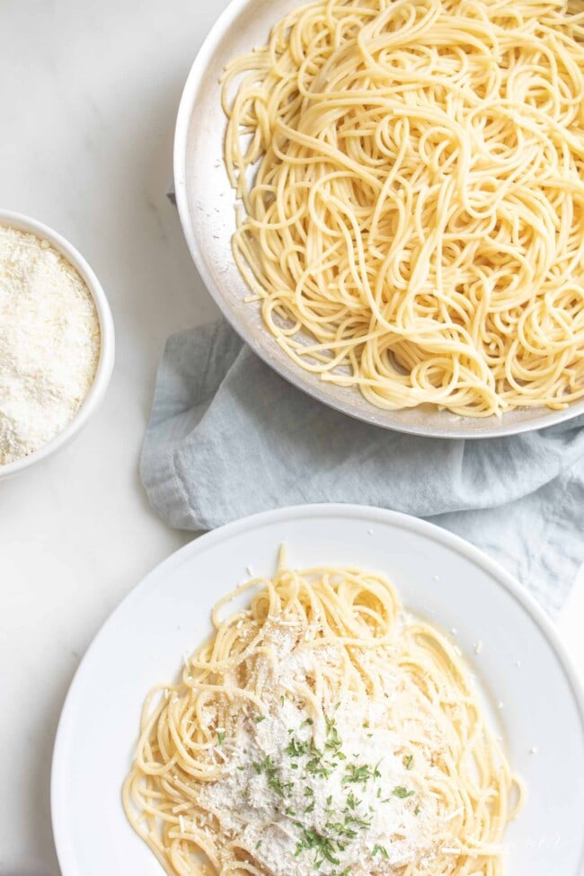 Old Spaghetti Factory Mizithra Cheese Spaghetti | Julie Blanner