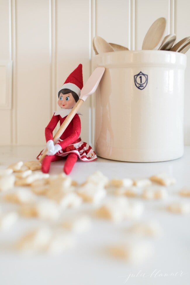 Elf Cookies | Elf on the Shelf Cookies Recipe | Julie Blanner