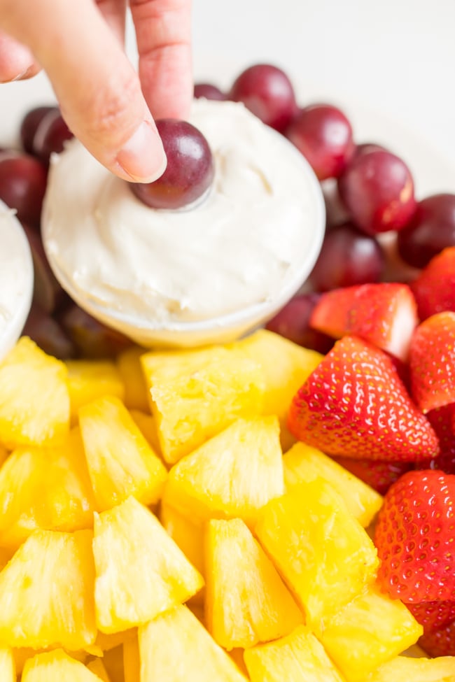 Three Ingredient Cream Cheese Fruit Dip | Julie Blanner