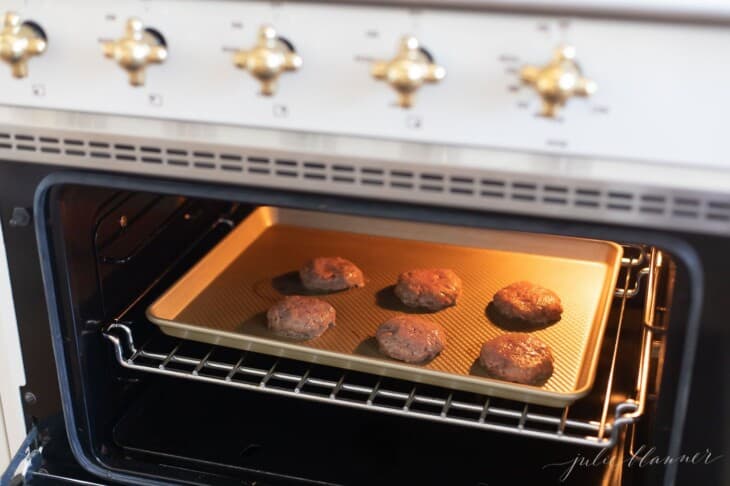 How to Make Burgers in the Oven | Julie Blanner