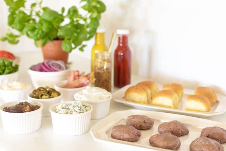 Build Your Own Burger Bar At Home | Julie Blanner