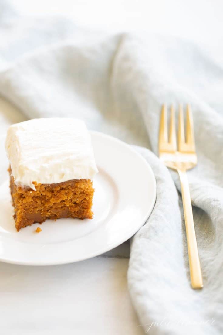 Crazy Good Pumpkin Cake with Cream Cheese Frosting | Julie Blanner