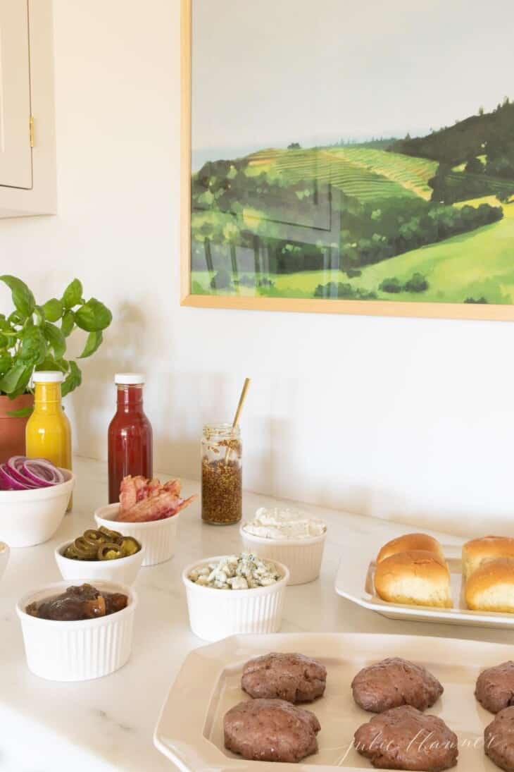Build Your Own Burger Bar At Home | Julie Blanner