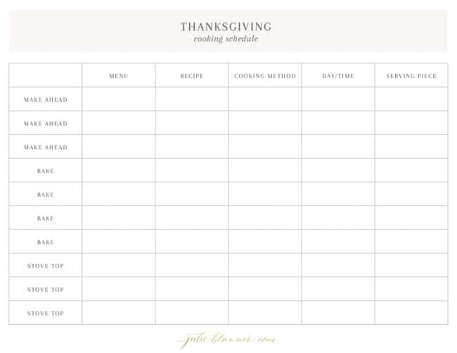 Thanksgiving Planner with Expert Tips | Julie Blanner