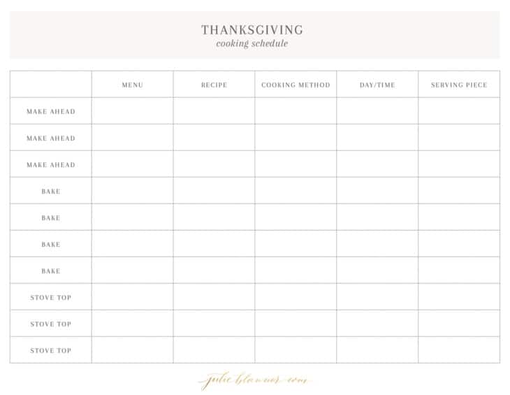 Thanksgiving Planner with Expert Tips | Julie Blanner