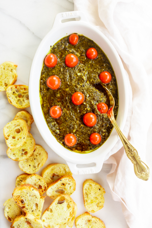 Cream Cheese Pesto Dip | Julie Blanner