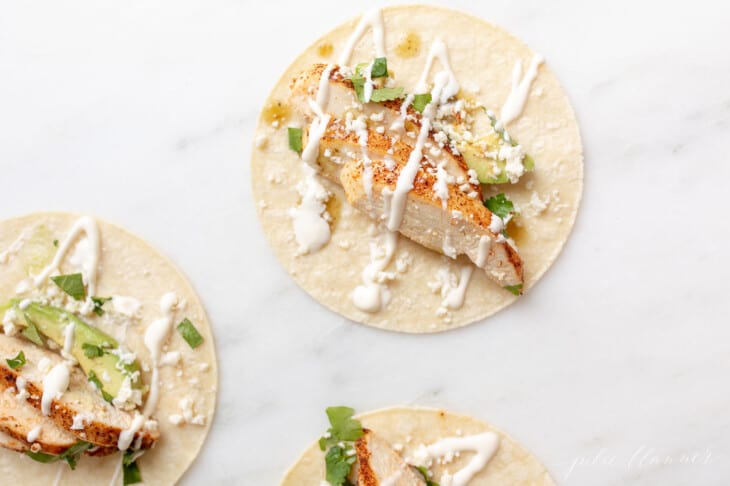 The Easiest Soft Chicken Tacos Recipe | Julie Blanner