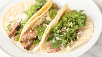 Chicken Over Rice Fajita Bowl | Julie Blanner