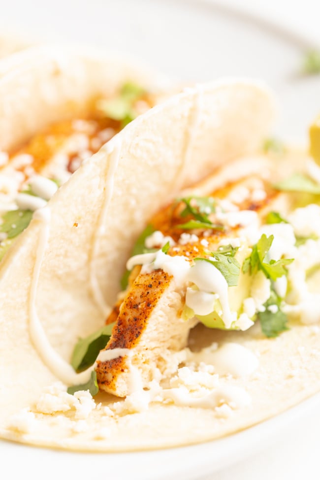 The Easiest Soft Chicken Tacos | Julie Blanner