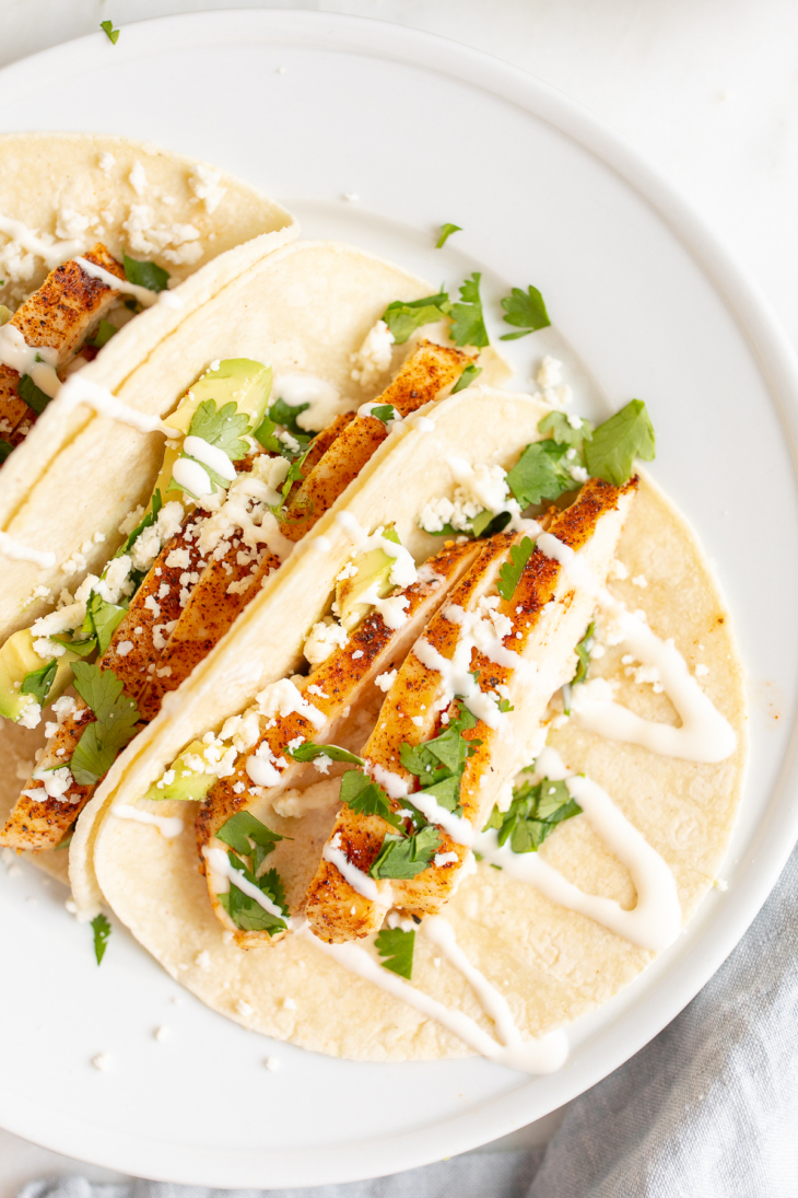 The Easiest Soft Chicken Tacos | Julie Blanner