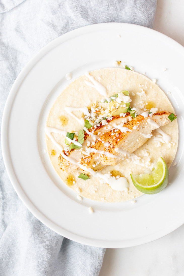 The Easiest Soft Chicken Tacos | Julie Blanner