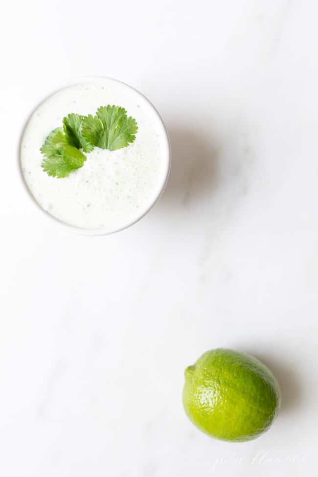 Crema de Cilantro Lime Crema | Julie Blanner
