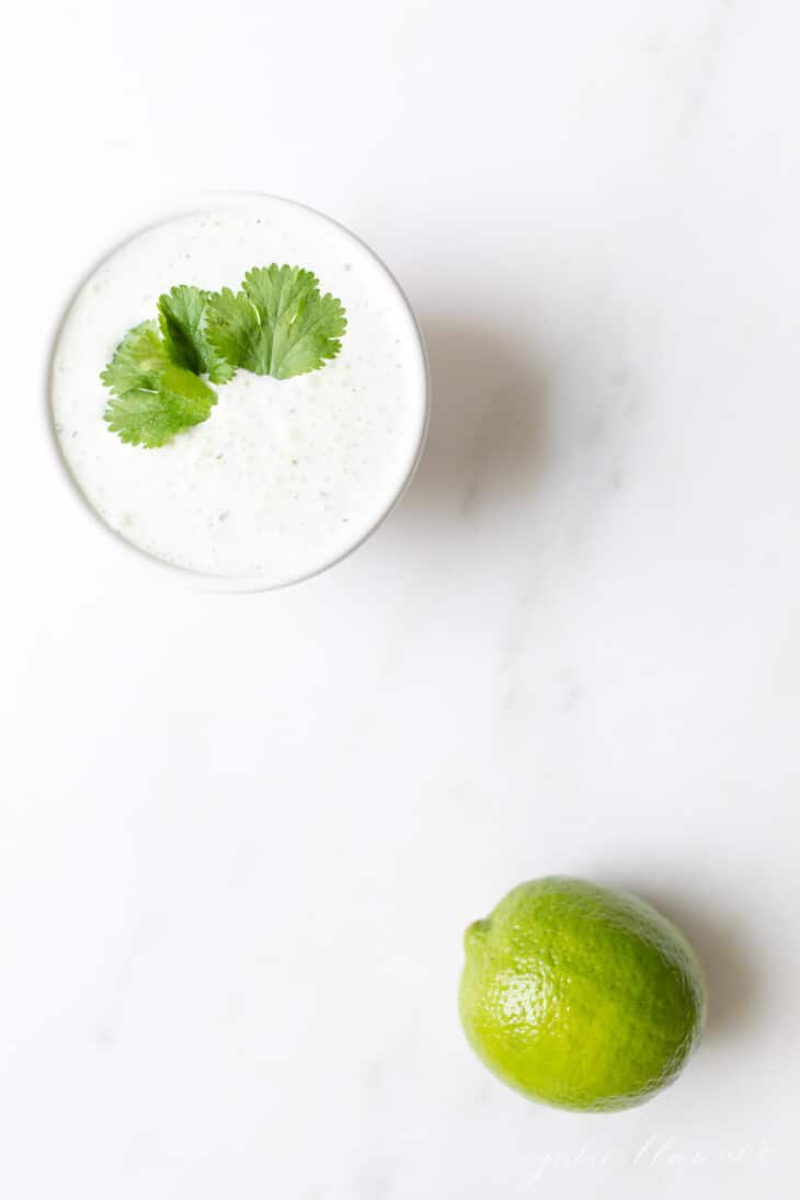 Crema de Cilantro Lime Crema | Julie Blanner