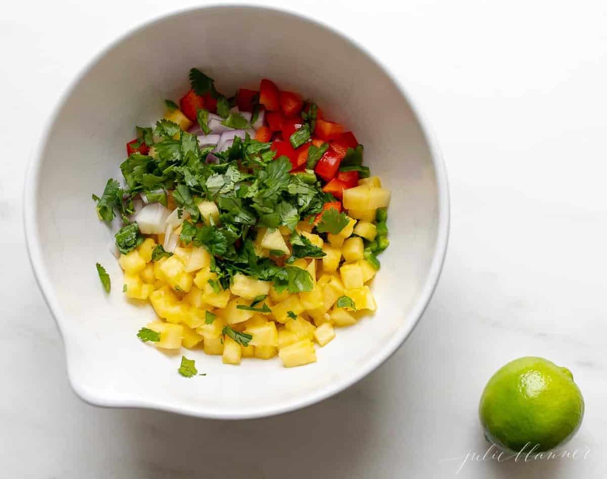 Zesty Pineapple Salsa Recipe | Julie Blanner