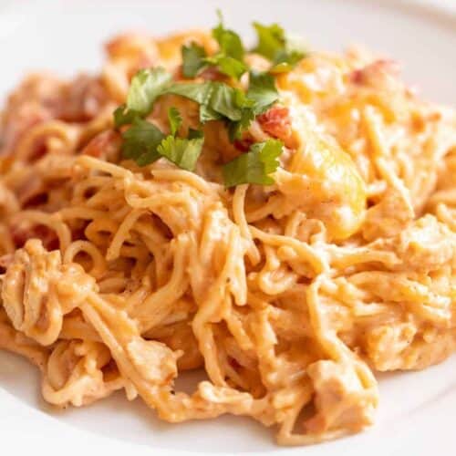 Easy Mexican Spaghetti Bake Recipe | Julie Blanner